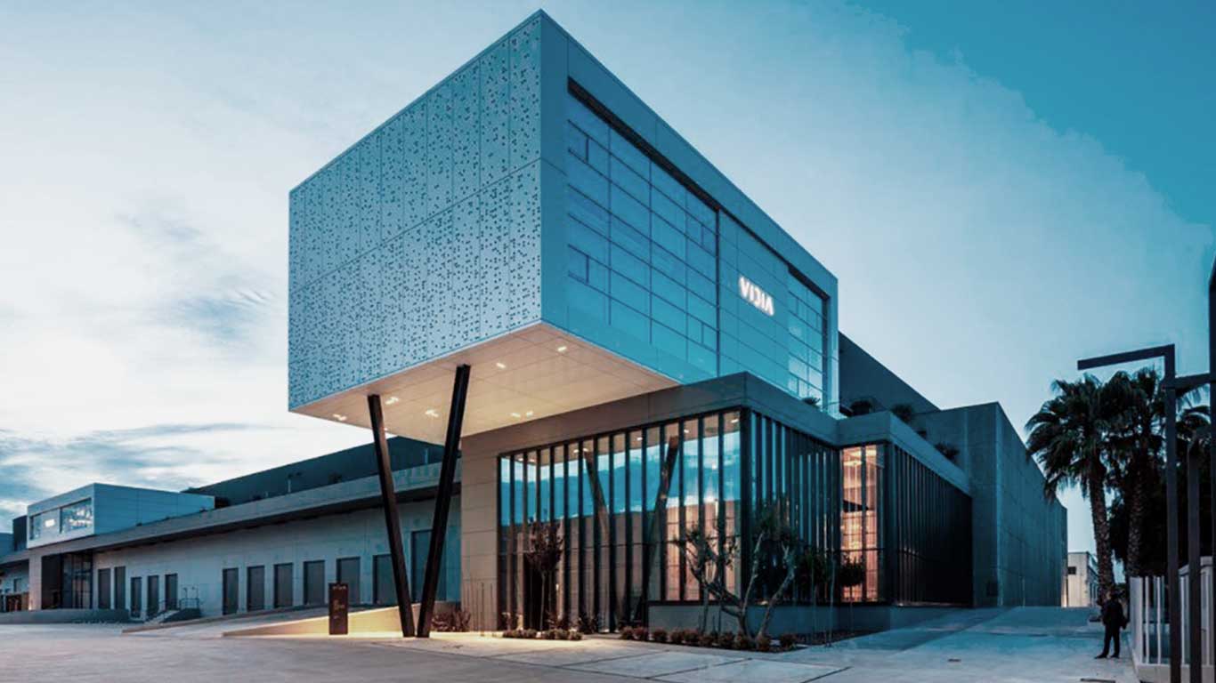 Signage at Vibia’s new headquarters in Barcelona – Signes